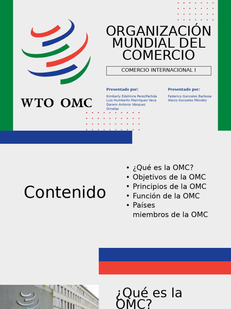 Introducción a la OMC | PDF | Organización de Comercio Mundial ...
