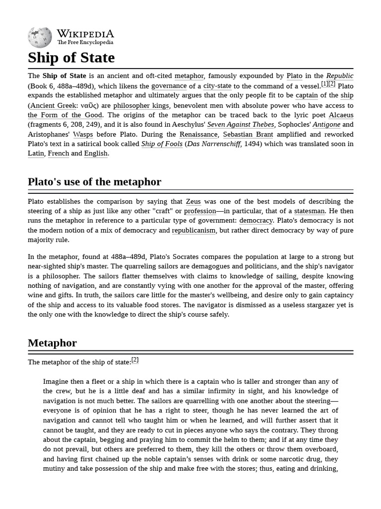 Ship_of_State | PDF | Plato