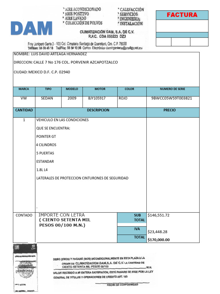 Factura EMPRESA GT PONT | PDF