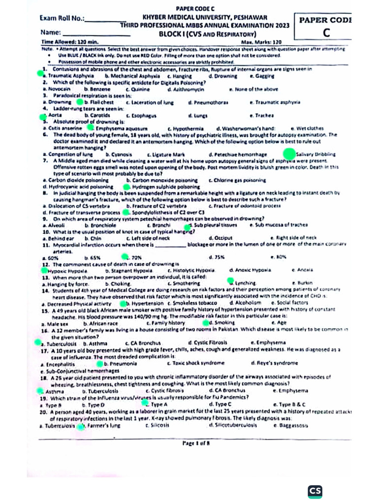 KMU Paper-I (2023) | PDF