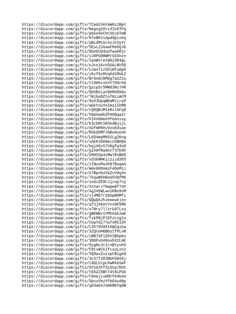 1k Nitro Codes | PDF