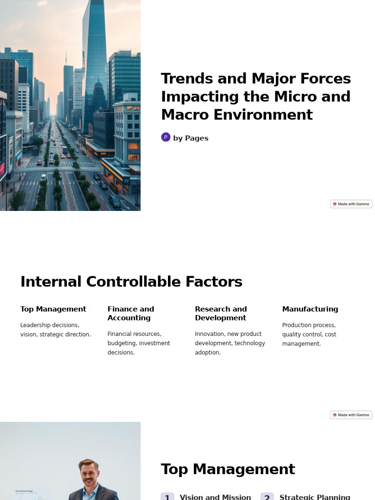 Trends and Major Forces Impacting The Micro and Macro Environment | PDF ...