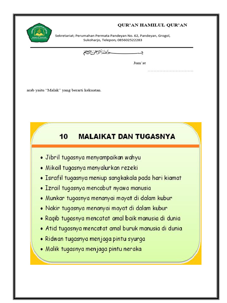 MATERI TPQ | PDF