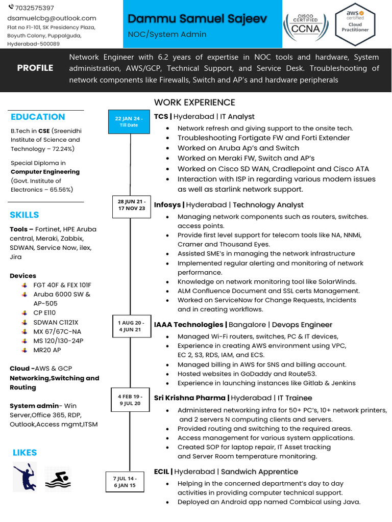 Sam Resume rcrcc4c4f | PDF | Computing | Computer Architecture