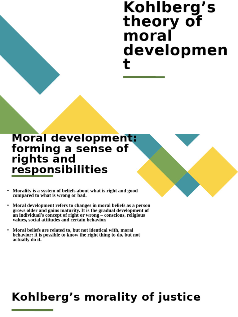 Kohlberg's Theory of Moral Development | PDF | Morality | Psychological ...