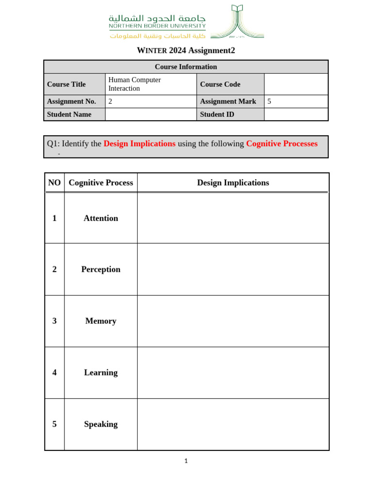 HCI Assignment2 | PDF