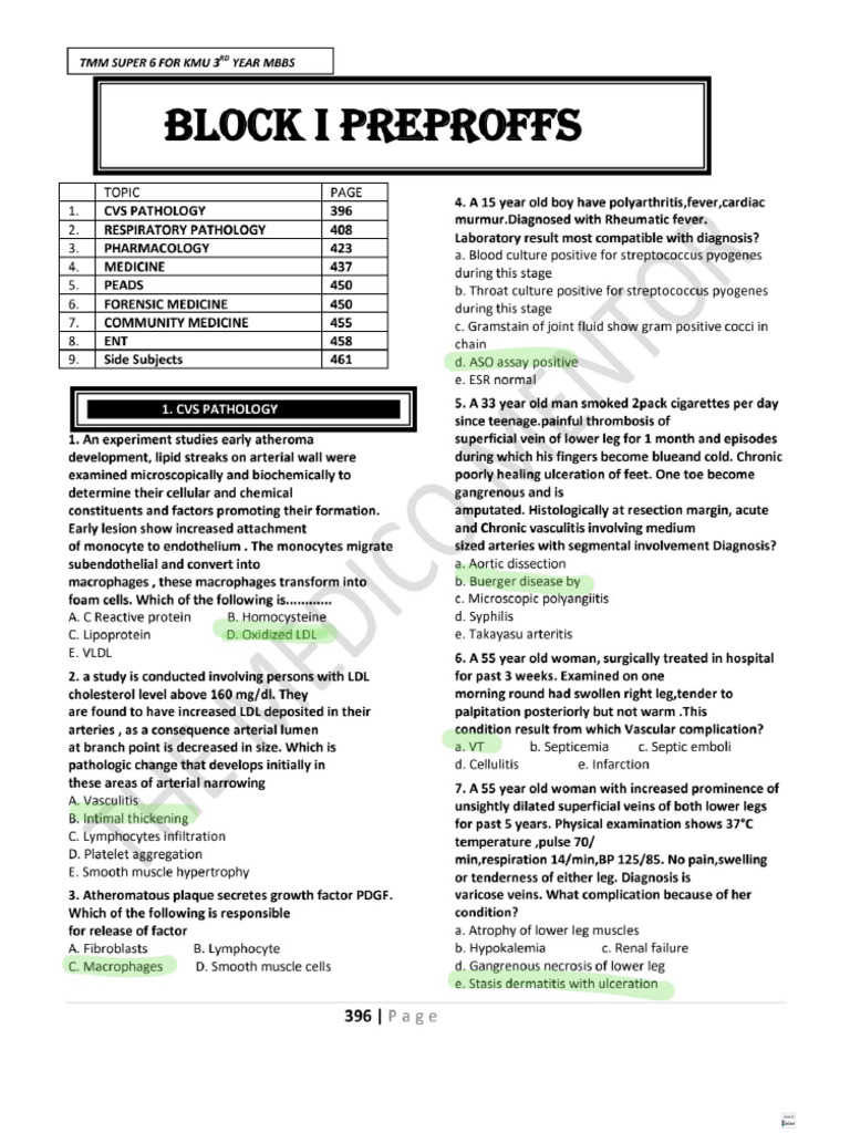 30. Block i Preproffs Solved by Aasiya Ali Wmc | PDF