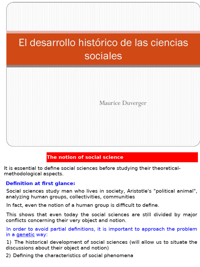 3) Historical Development of The Social Sciences | PDF | Social ...