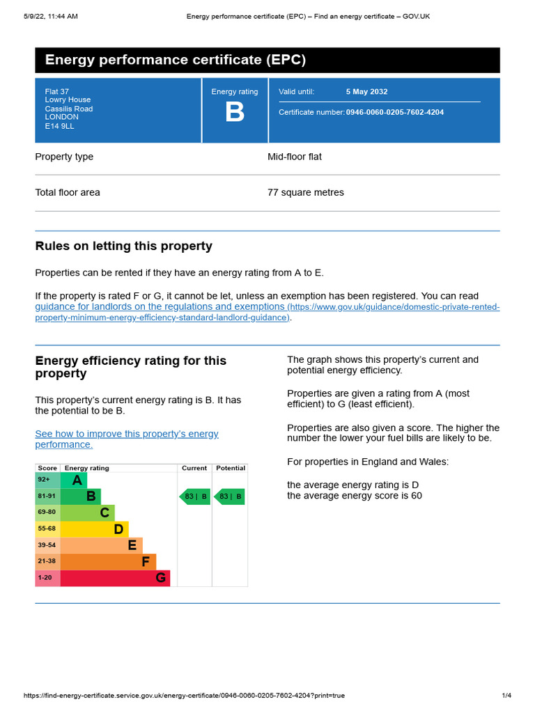 EPC 5th May 2031 | PDF | Carbon Dioxide | Sustainable Energy