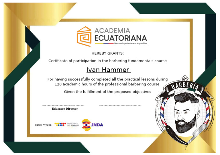 BARBER SHOP DIPLOMAS | PDF
