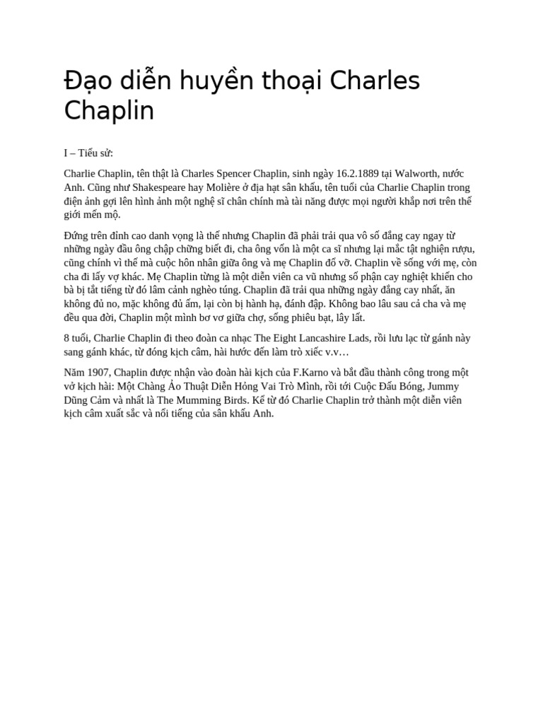 CHARLIE CHAPLIN | PDF