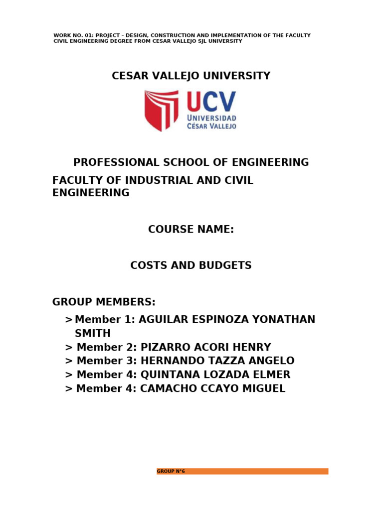 Civil Engineering Faculty Project Plan | PDF | Engineering | Business