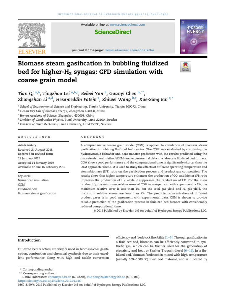 Biomass Gasification CFD Simulation | PDF | Gasification | Continuum ...