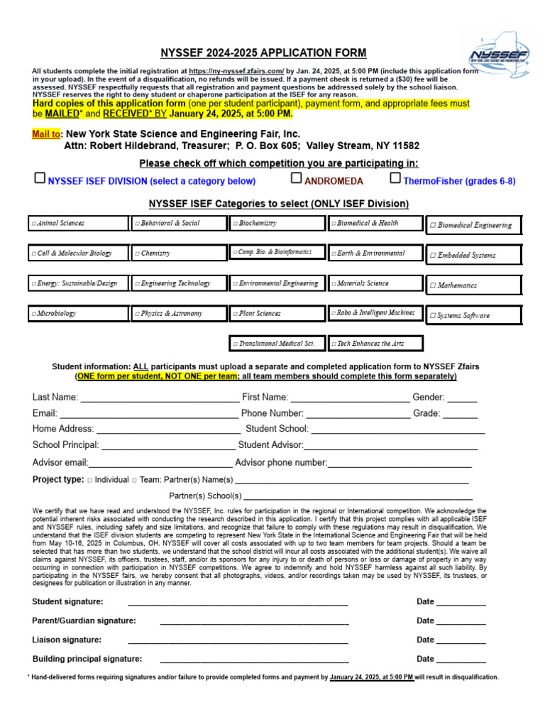 2025 Application Form 2 | PDF