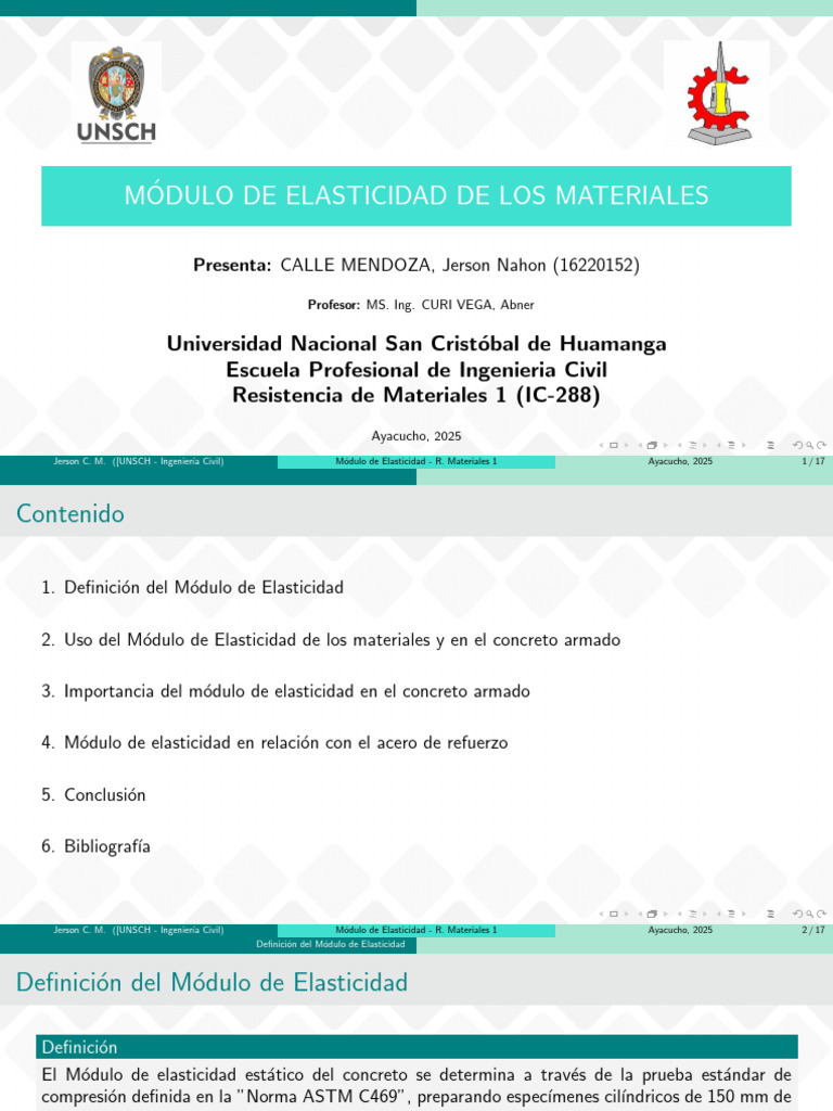 Módulo de Elasticidad en Ingeniería | PDF | Hormigón | Elasticidad (Física)