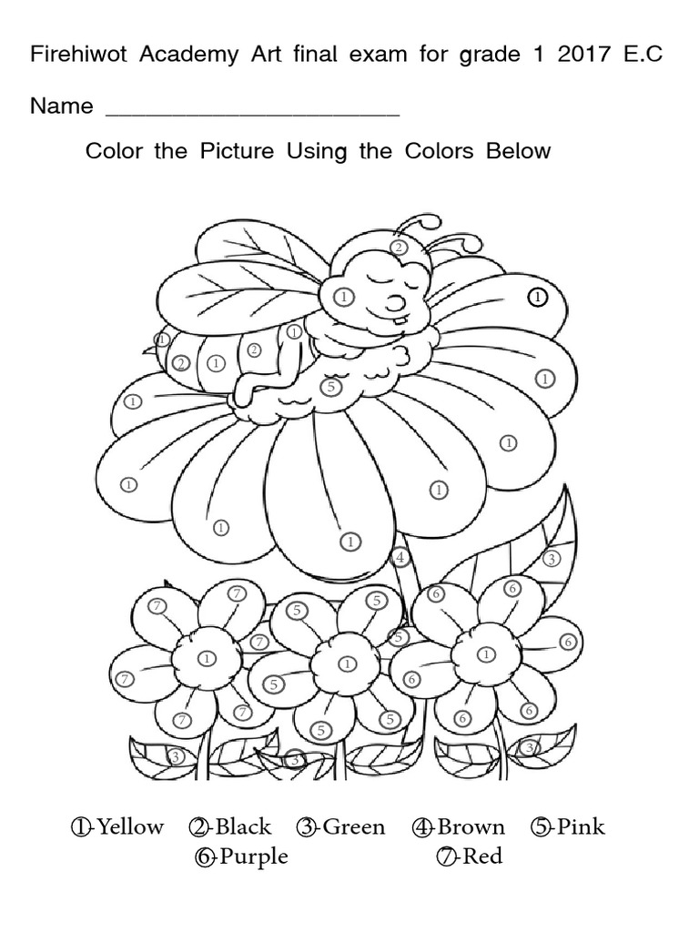Kindergarten Art Exam 2017 E.C. | PDF