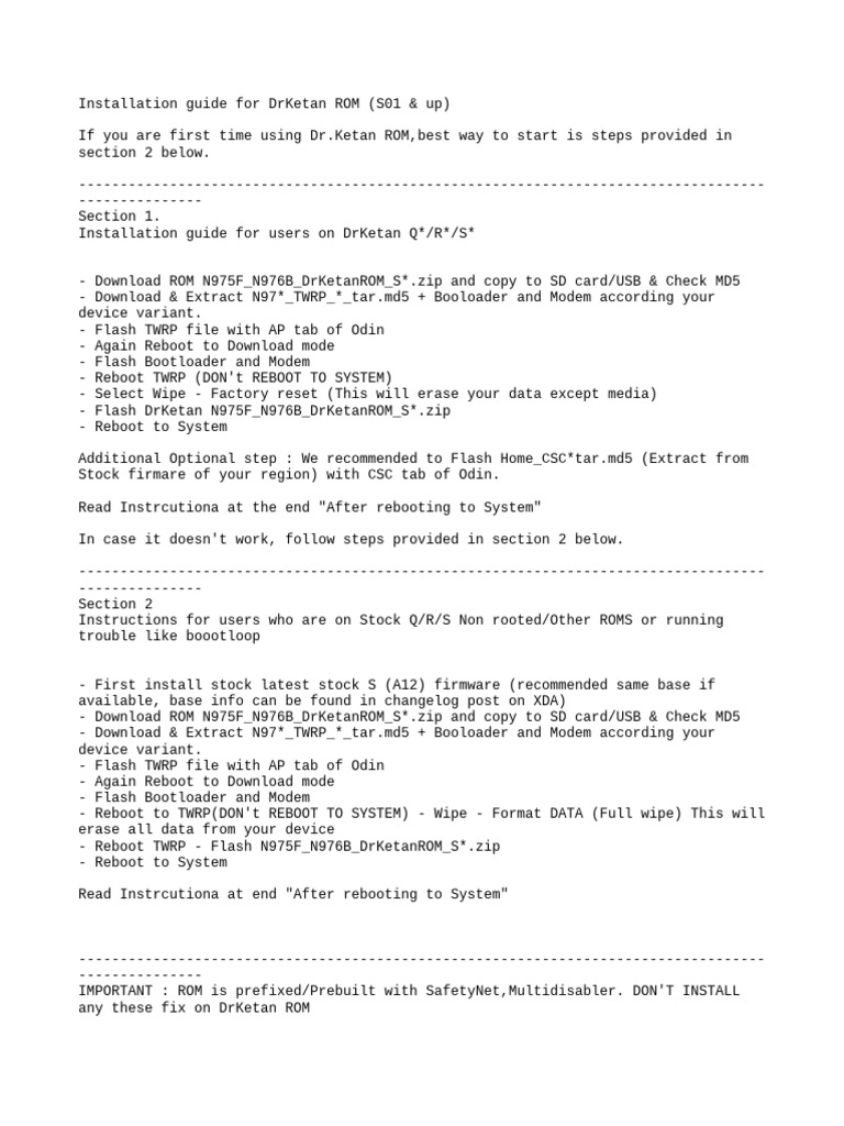 N975F - N976B - Installation Guide - A12## | PDF
