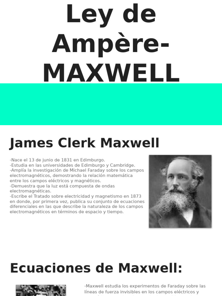 Ley de ampere-MAXWELL | PDF