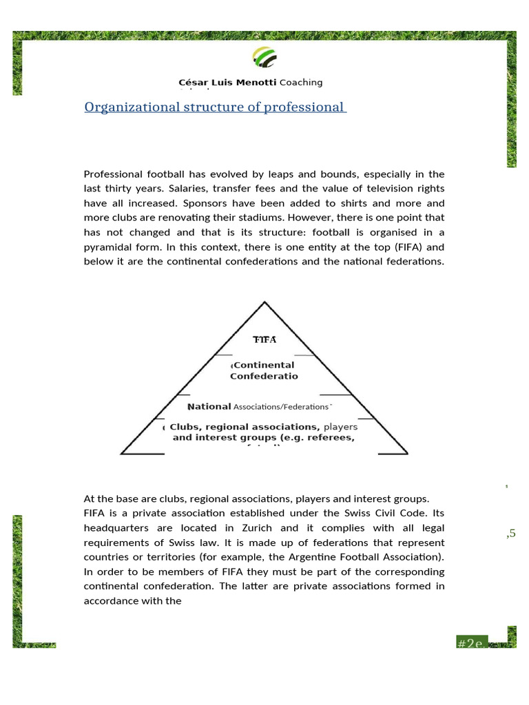 1 - Organizational Structure of Football FINAL PDF | PDF | Association ...