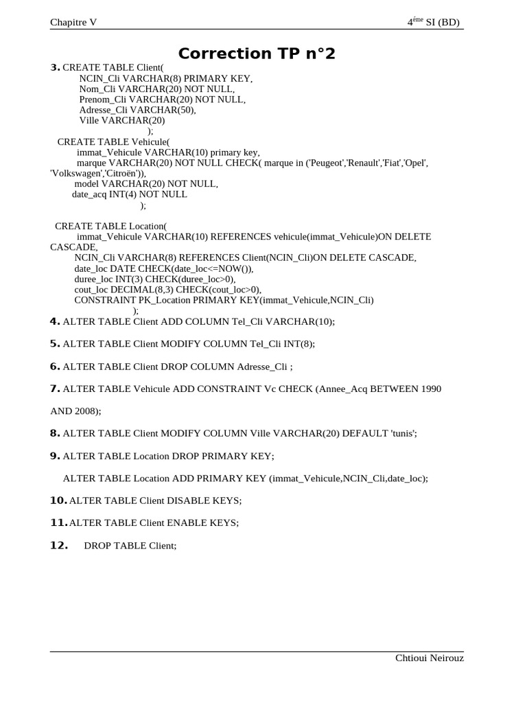 Correction TP N°2 | PDF