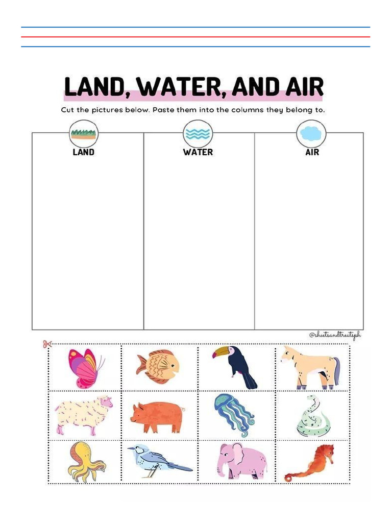 Animals in Land, Water, and Air | PDF