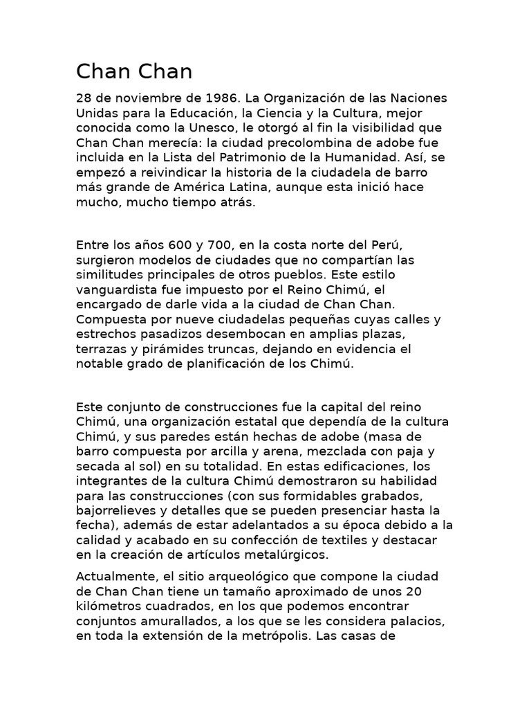 Chan Chan | PDF