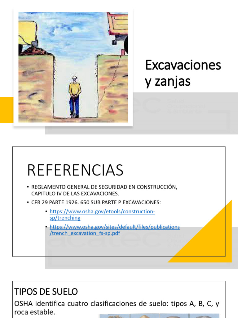 Excavaciones y Zanjas | PDF | Suelo | Grava