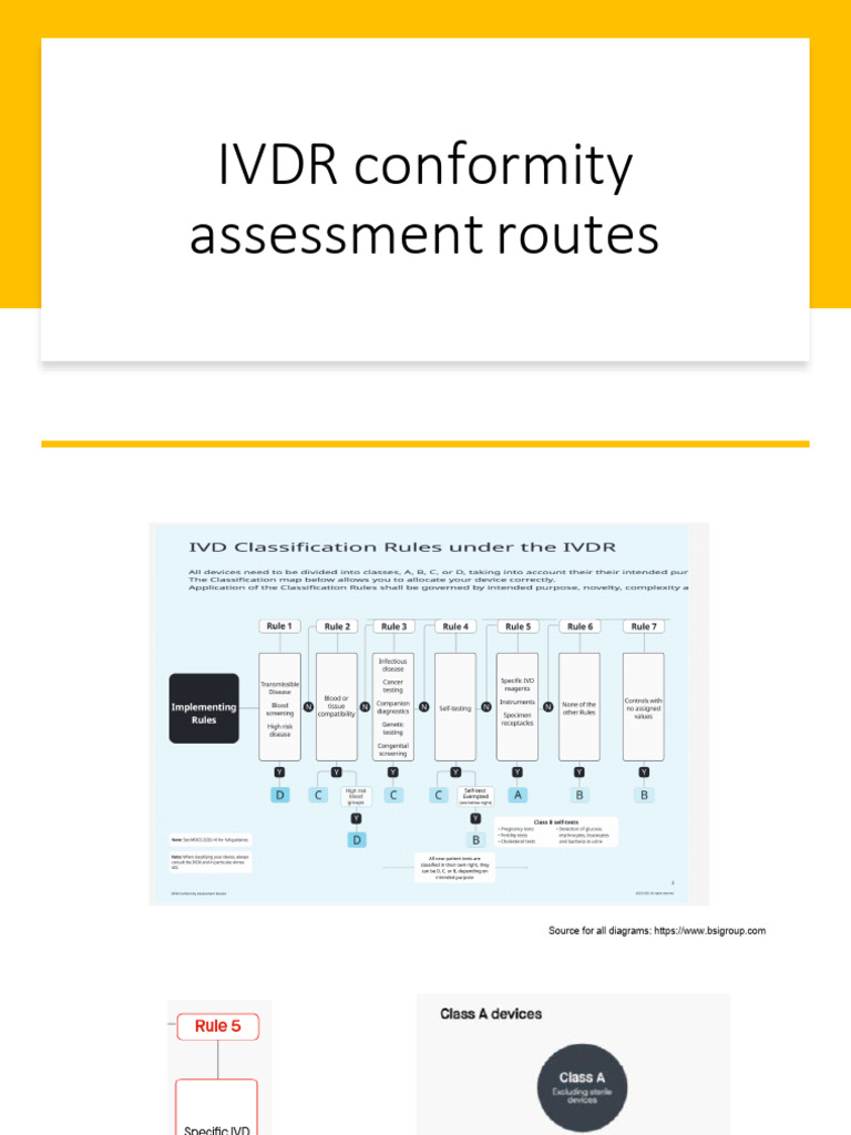 Lecture 4 IVDR Conformity Assessment Routes | PDF