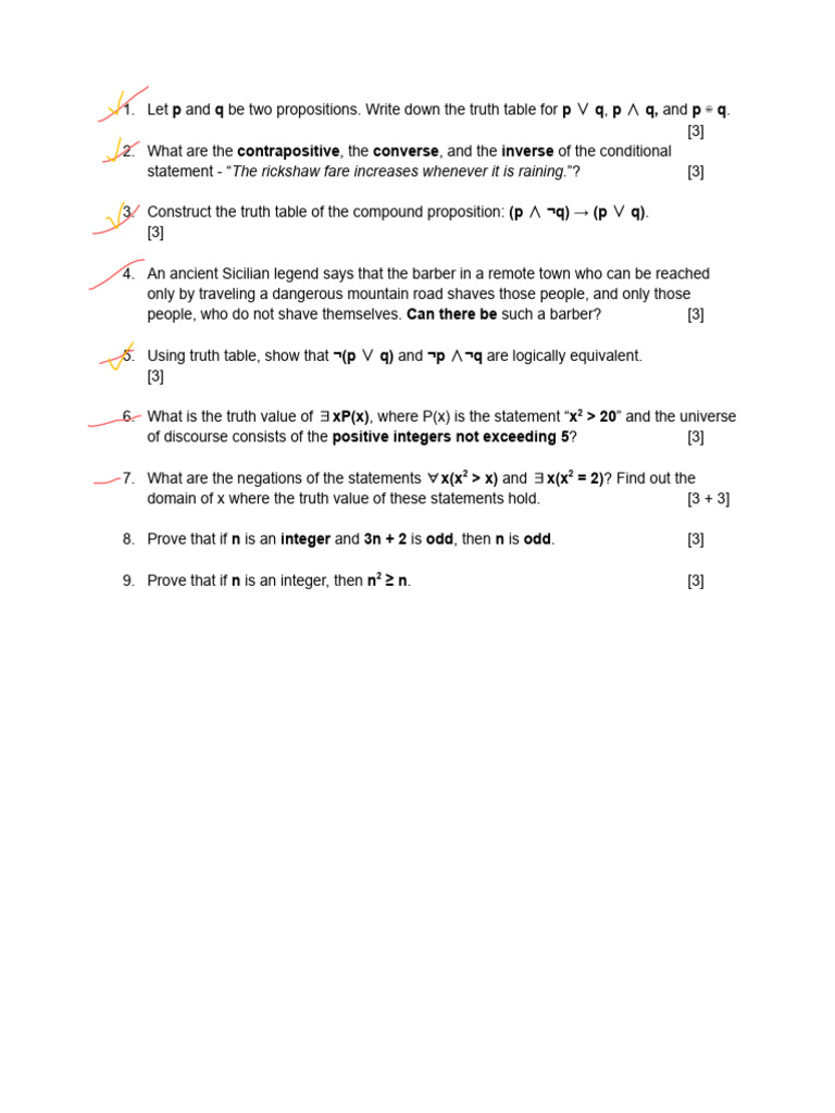 Assignment - Mid II - Propositional Logic | PDF