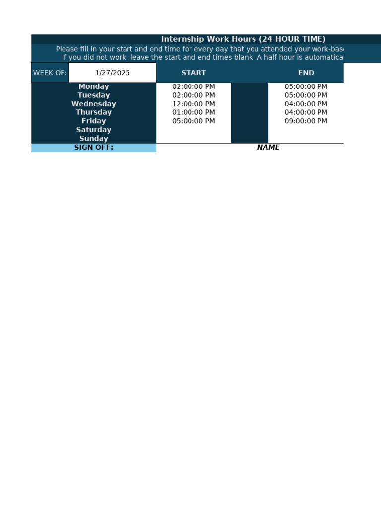 Work-Based Experience Sheet | PDF