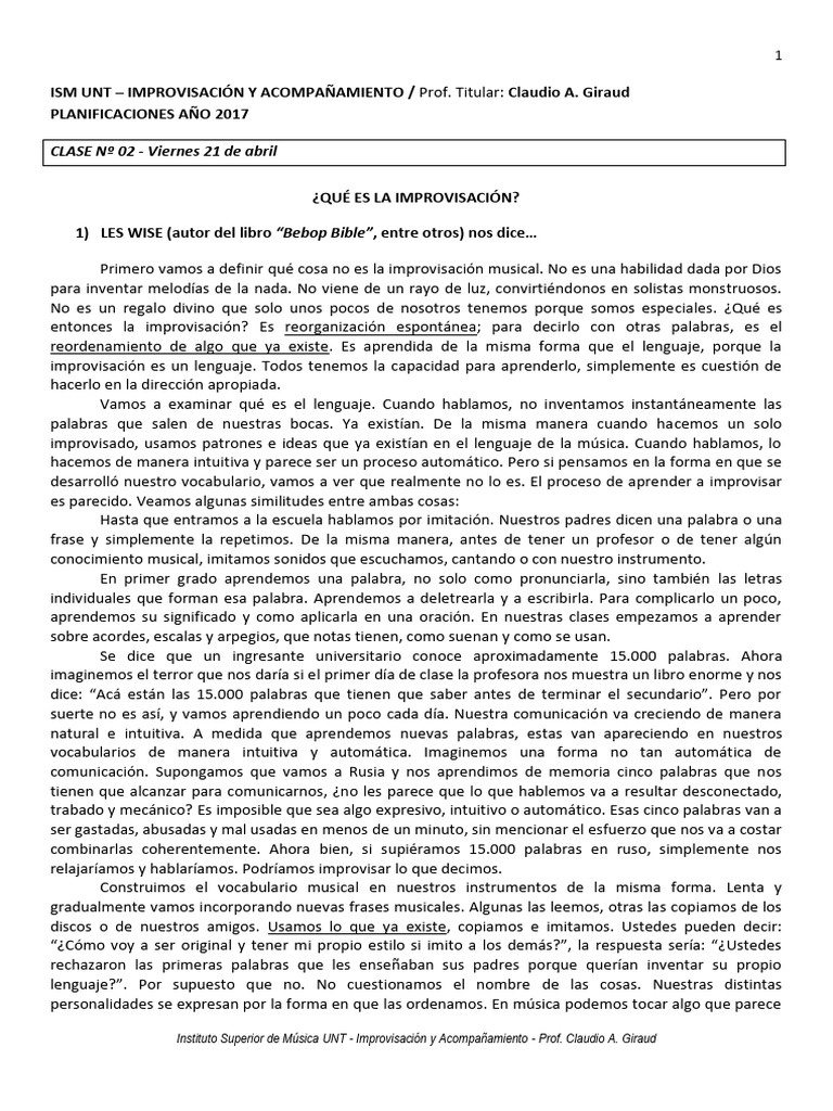 Improvisación Musical: Arte y Técnica | PDF | Johann Sebastian Bach | Jazz