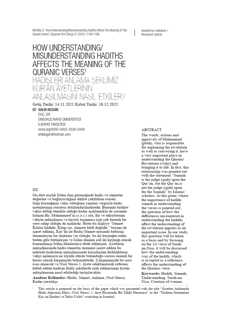 Had - Sler - Anlama - Ekl - M - Z Kur - N - Yetler - N - N Anla ...