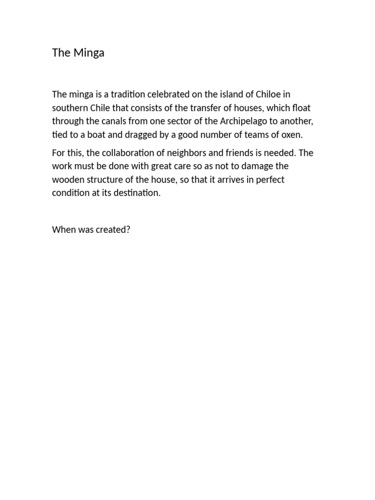 The Minga | PDF