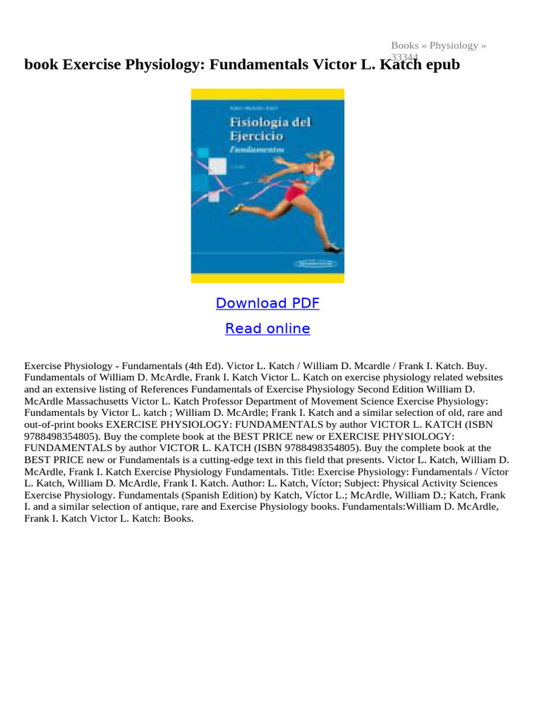 Exercise Physiology: Fundamentals Guide | PDF