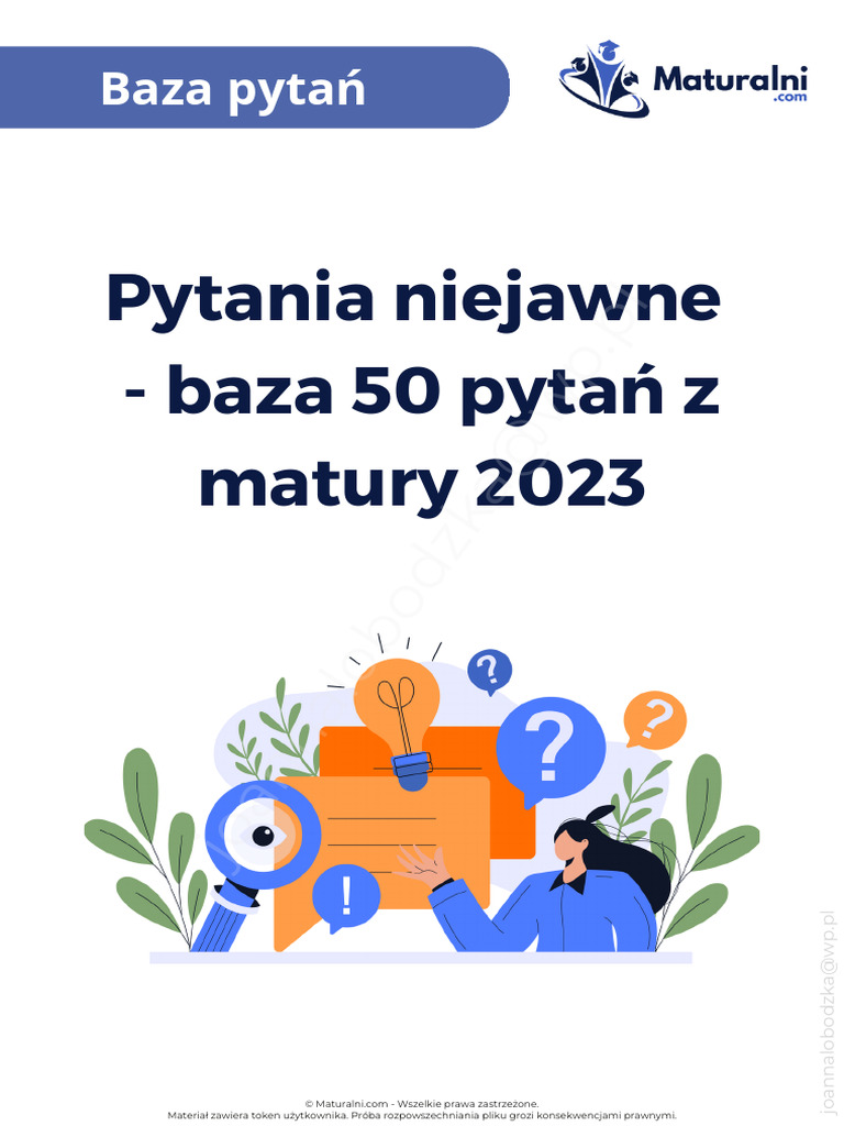 Pytania Niejawne - Baza 50 Pytań Z 2023 Roku! | PDF