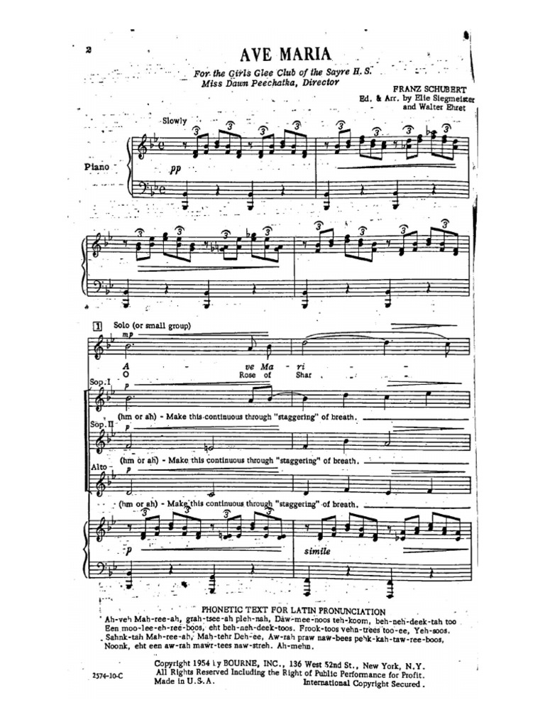Ave Maria Schubert | PDF