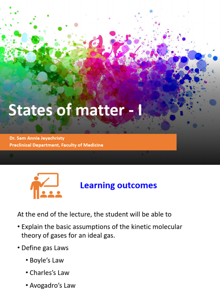Gas Laws for Medical Students | PDF | Gases | Mole (Unit)
