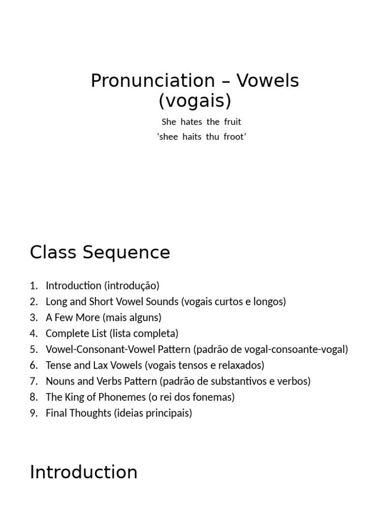 Pronunciation - Vowels | PDF | English Language | Vowel