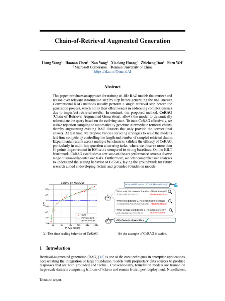 CoRAG: Enhanced Multi-Hop Retrieval | PDF | Information Retrieval ...