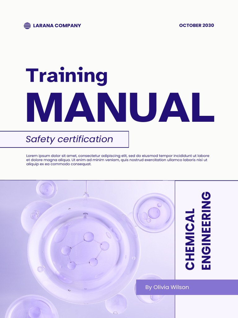 Purple Professional Training Manual Bound Document | PDF