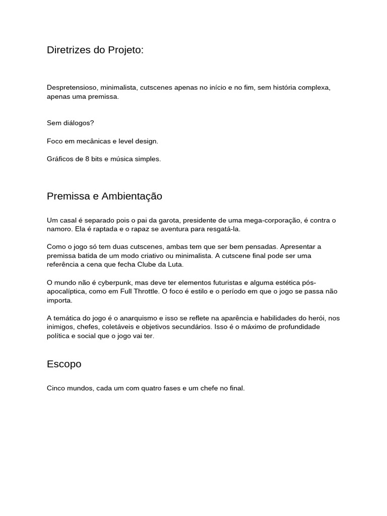 Documento de design Anarco-punk 8 bits | PDF