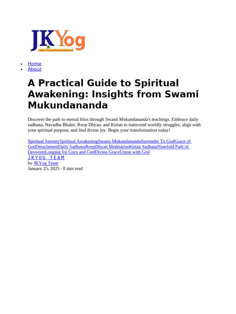A Practical Guide To Spiritual Awakening | PDF | Spirituality | Bhakti