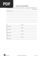 Shareholder Consent Form | PDF