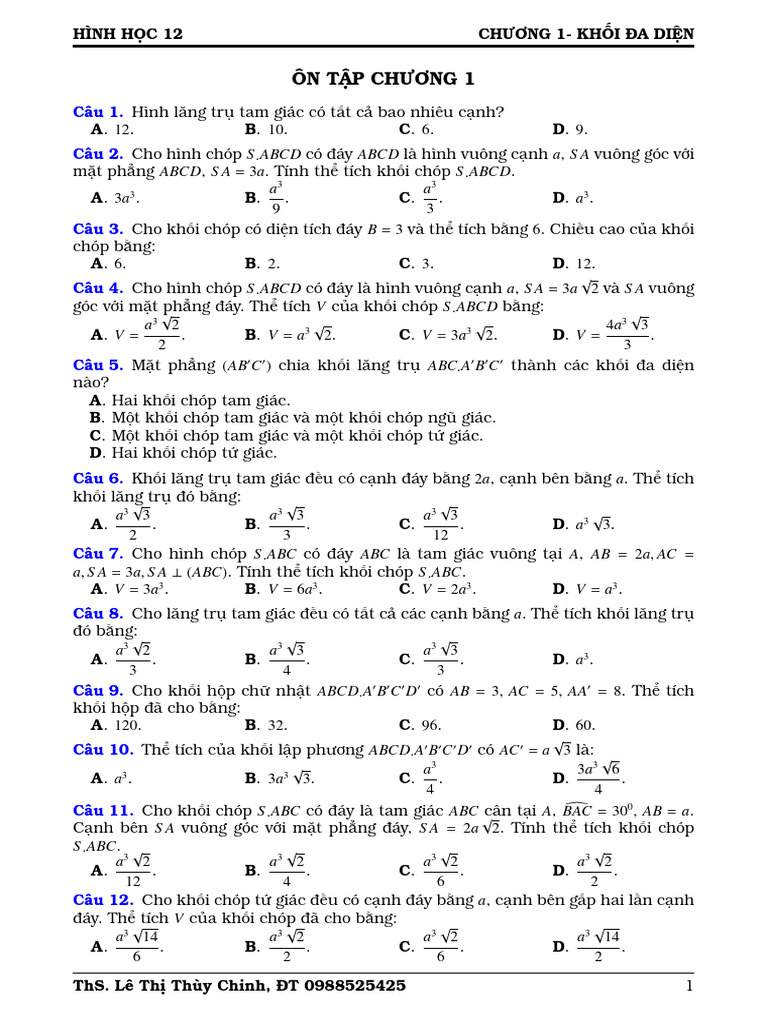 1.5 On Tap Chuong 1 | PDF