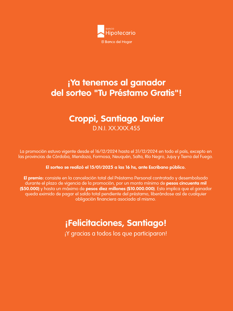 bases_y_condiciones_sorteo_ganador | PDF | Bancos