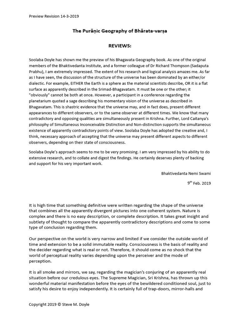 Puranic Geography Preview 2019 | PDF | Bhagavata Purana | Geography