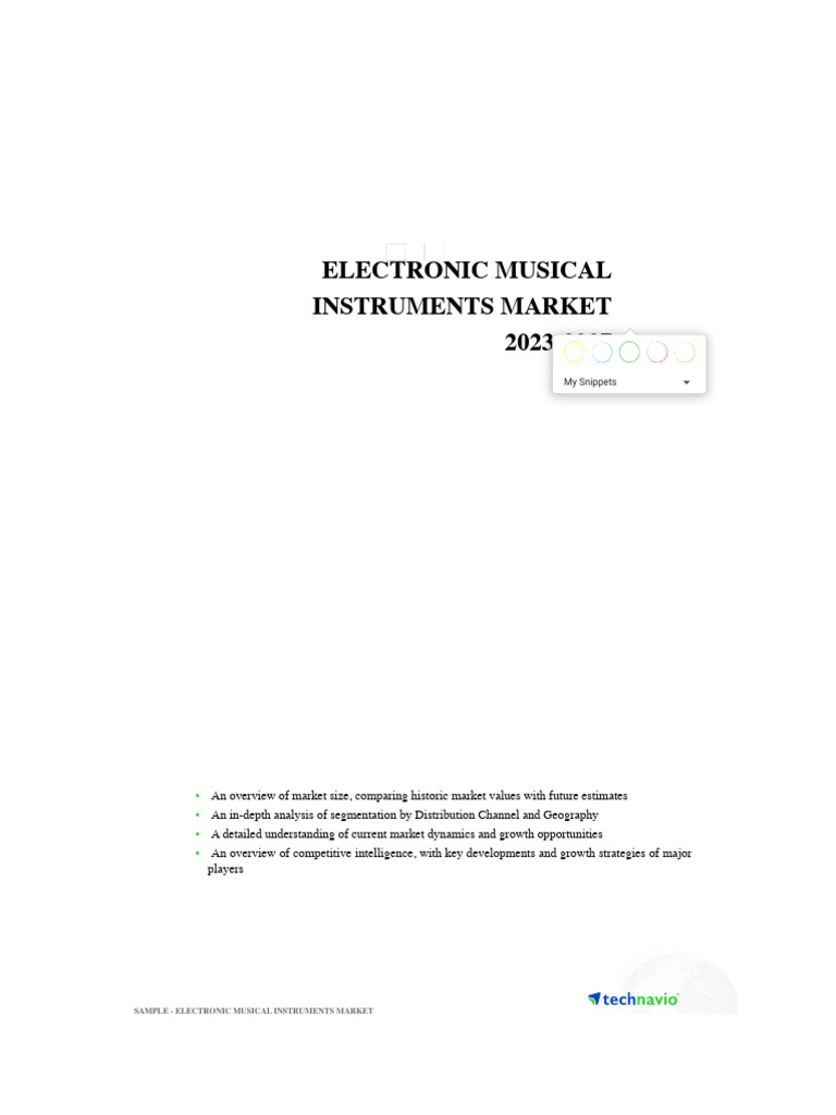 Electronic Musical Instruments Market 2023-2027 | PDF | Market ...
