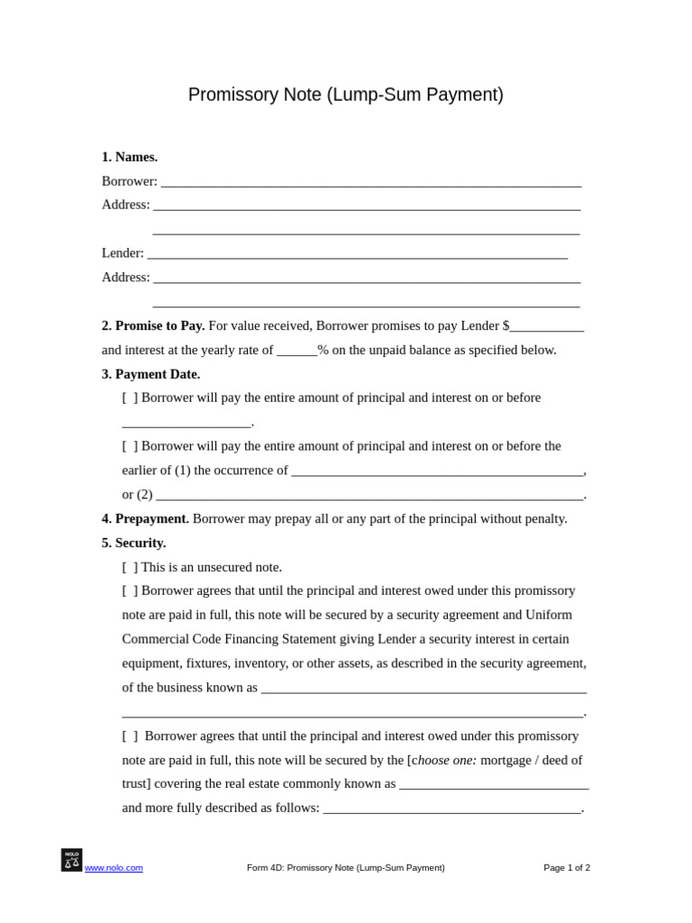 Form4D | PDF | Promissory Note | Interest