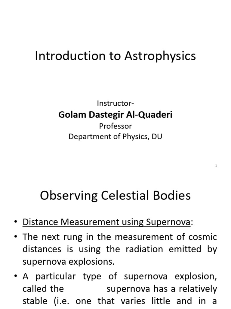 Slide 03.0 (L09, Supernova, Doppler Effect) | PDF | Supernova | Physical Quantities