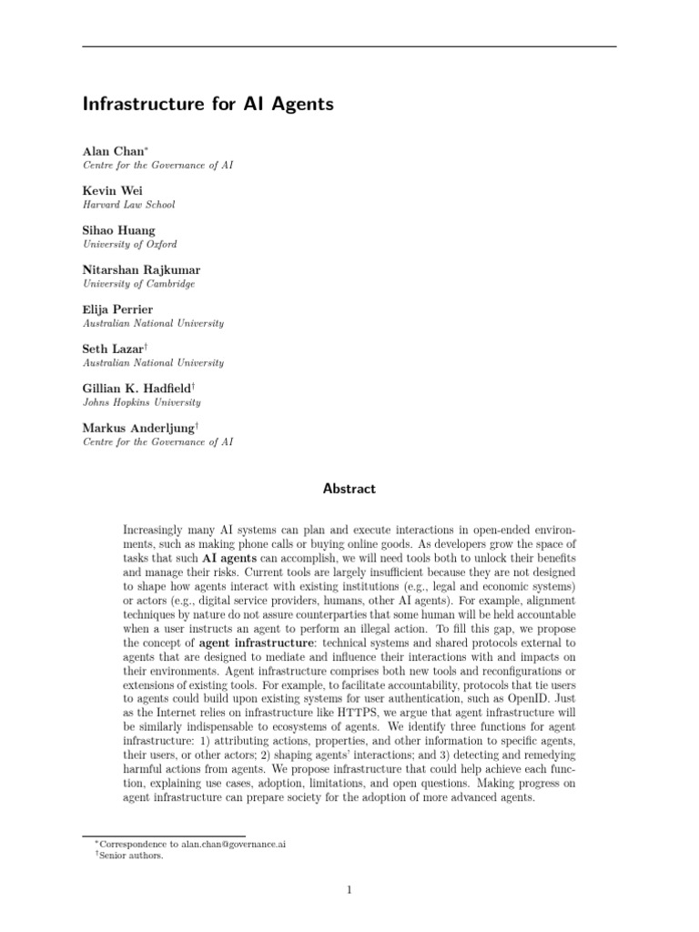 Agent Infrastructure | PDF | Computer Network | Artificial Intelligence